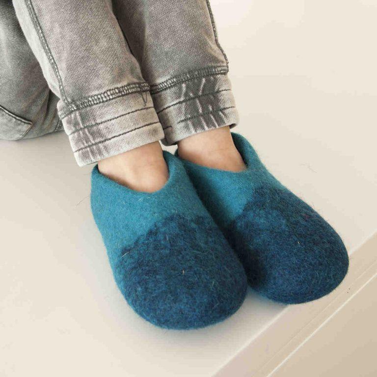 Personalized wool slippers for kids by Wooppers felted slippers
